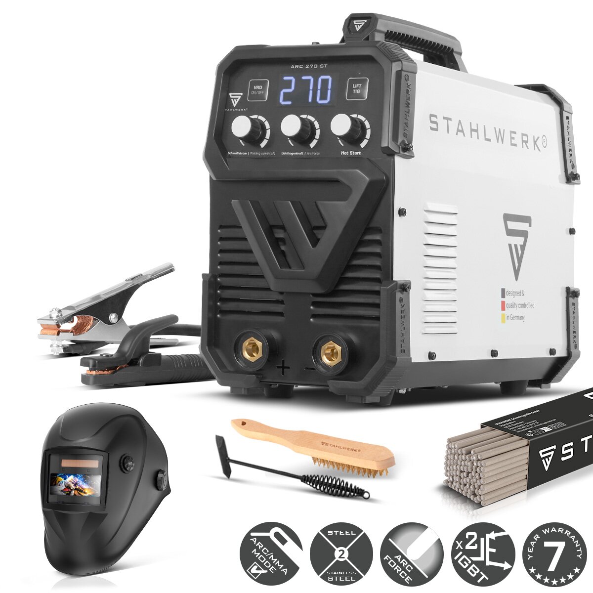 STAHLWERK welding machine ARC 270 ST IGBT full equipment MMA E hand in ...