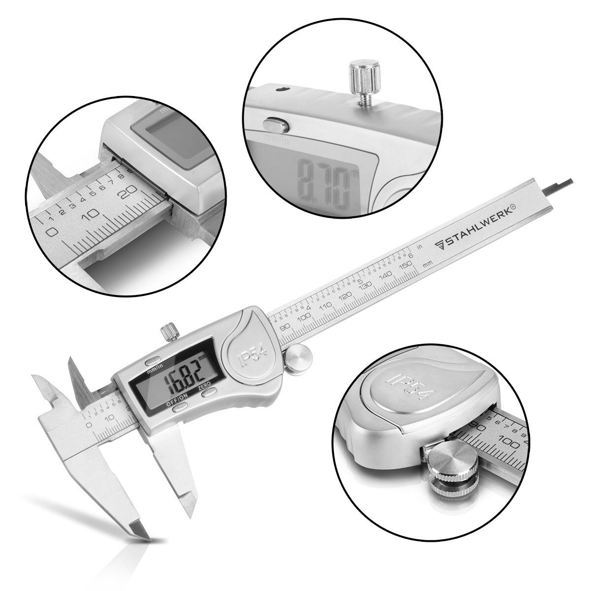 STAHLWERK Dreikant Lineal 30 cm 1:100 200 300 400 500 600 Dreikant-Maß ...