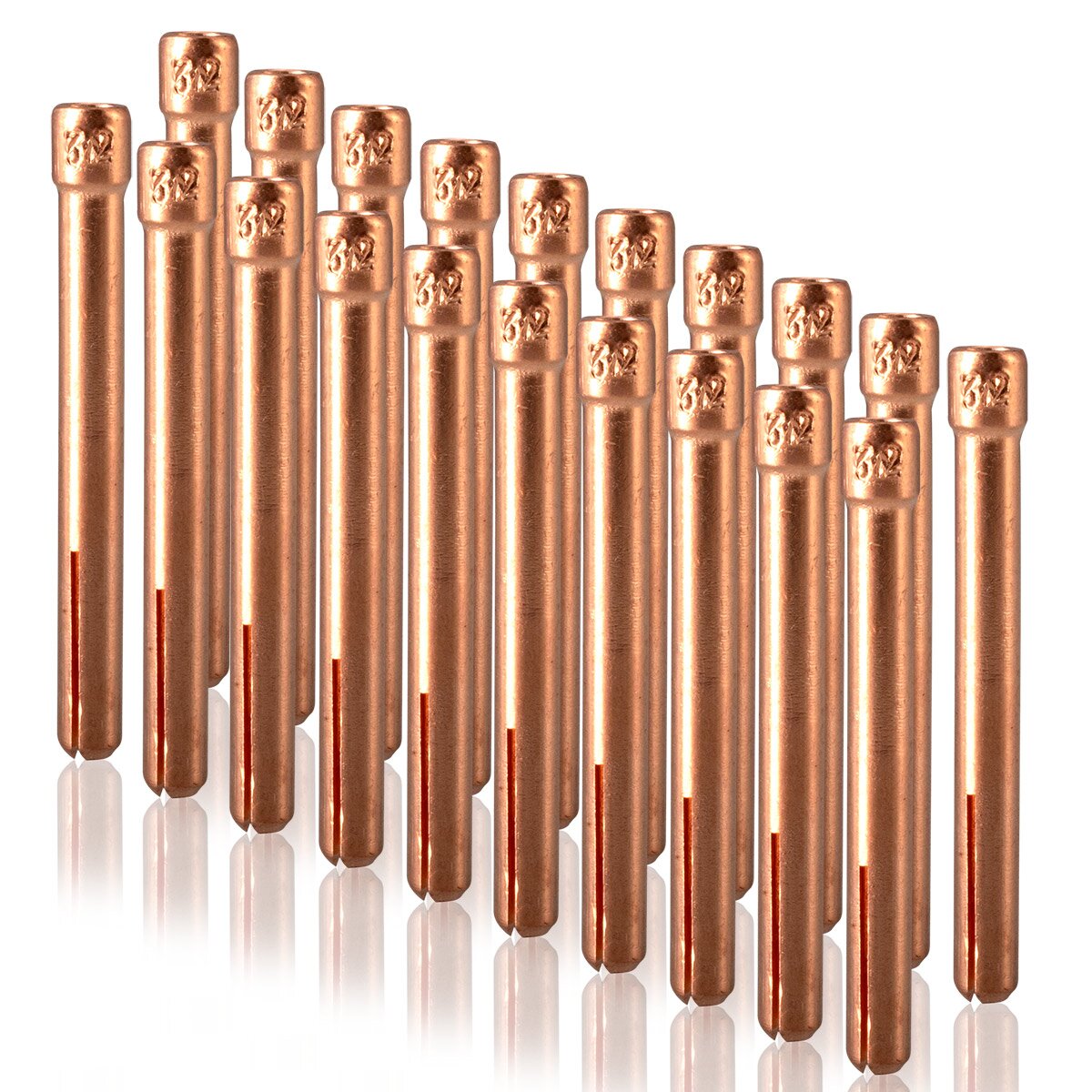 Set van 20 spanhulzen STAHLWERK 3,2mm WP SR Binzel 17 18 26 Originele ...