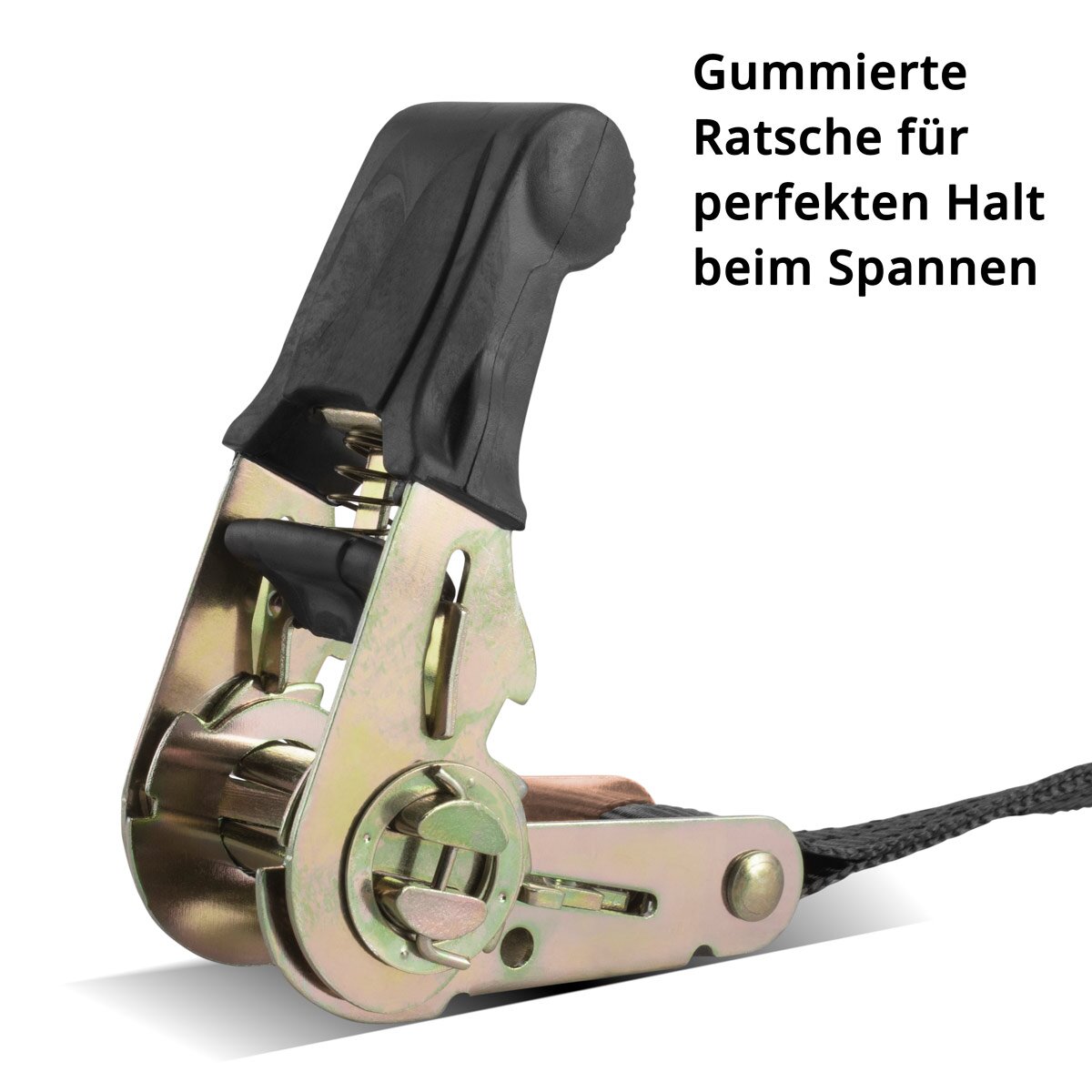 STAHLWERK Spanngurte mit Ratsche + Haken ZG-800 ST 4er Set / Zurrgurt ...