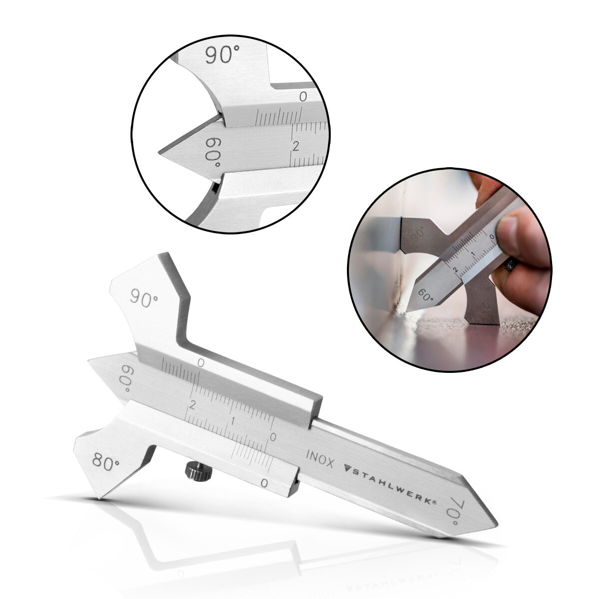 STAHLWERK Streichmaß 200 mm 0,1 mm Nonius, Anreißwerkzeug Markierungsl, 19,99
