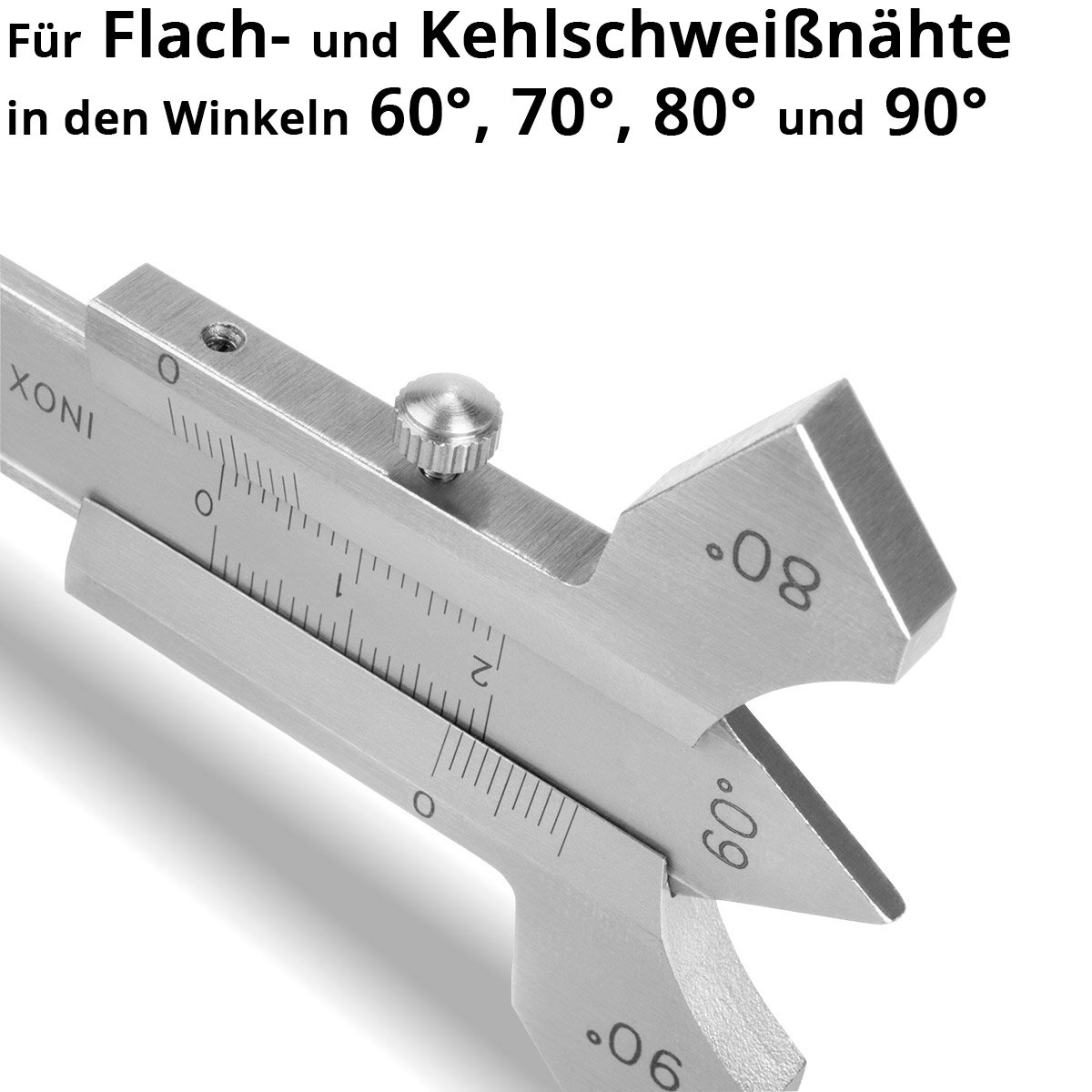 STAHLWERK Schweißnahtlehre mit Schieber 0-20 mm Messlehre für Schweißn
