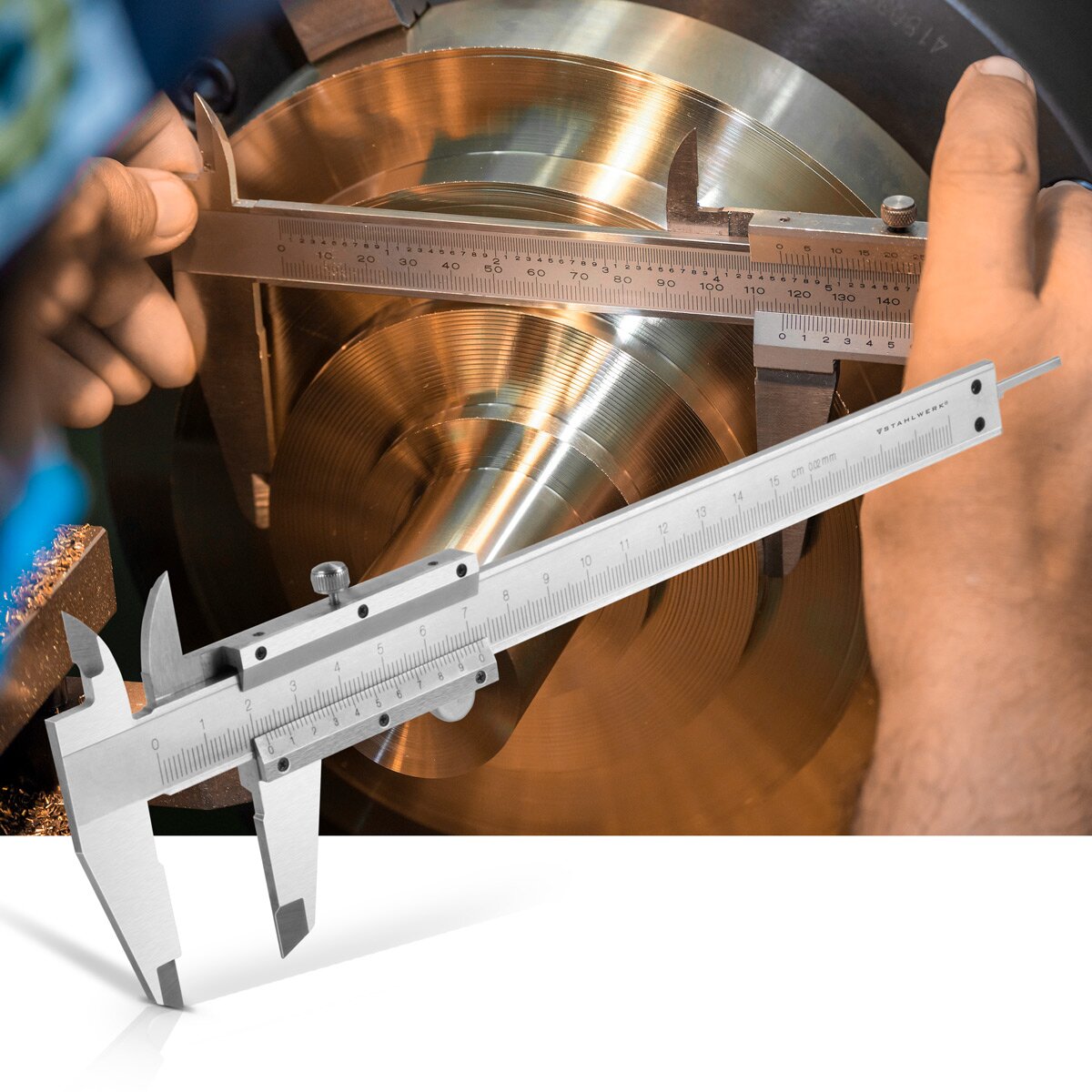 STAHLWERK Messschieber 0-150 mm DIN 862 Schieblehre Messlehre Tiefenle