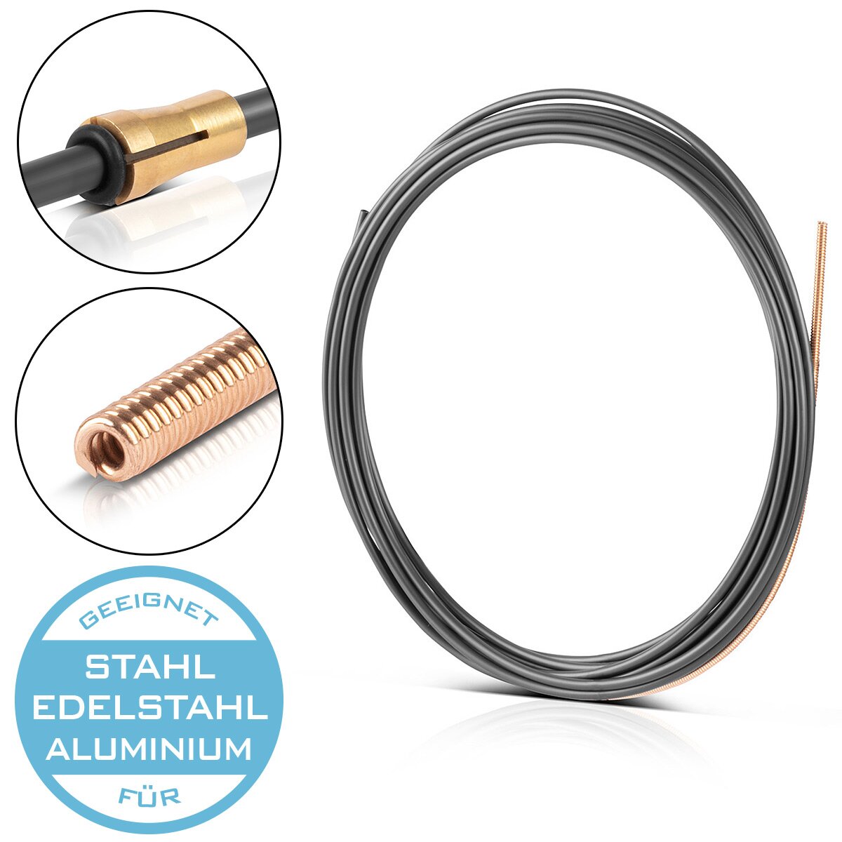 STAHLWERK Carbon core wire guide 5 m for MIG MAG torch AK15 MB15 AK25 ...