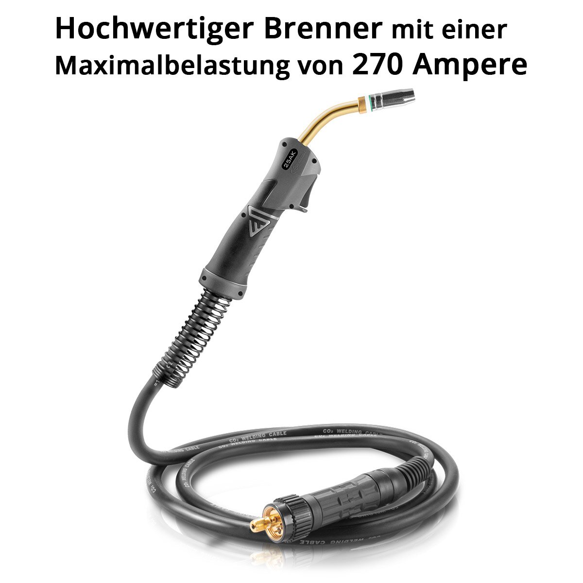 STAHLWERK AK25 MB25 welding torch 4 m hose package for MIG MAG welding ...