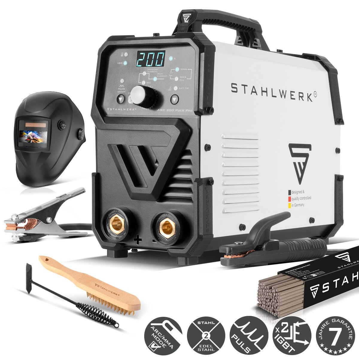 STAHLWERK slag hammer 300 g steel welding hammer slag hammer spring ha ...