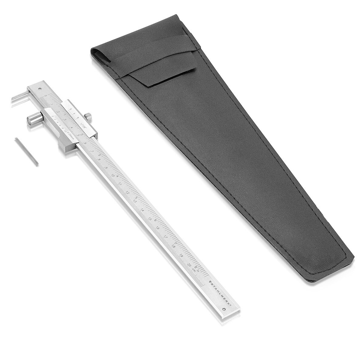 STAHLWERK Anreiß Messschieber Messlehre Schieblehre 0-200 mm DIN 862 m ...