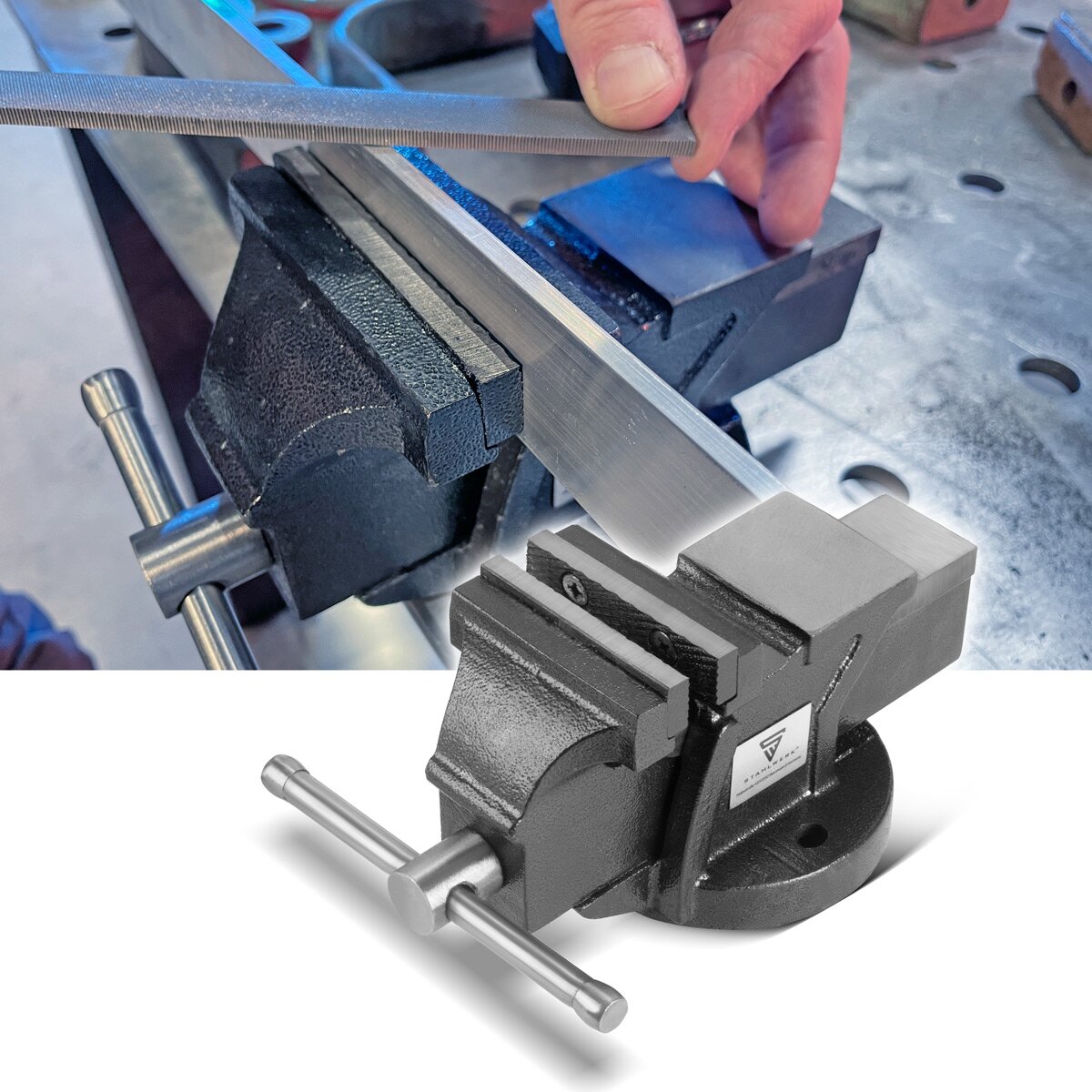 STAHLWERK vice 75 mm machine vice parallel vice anvil, 34,99