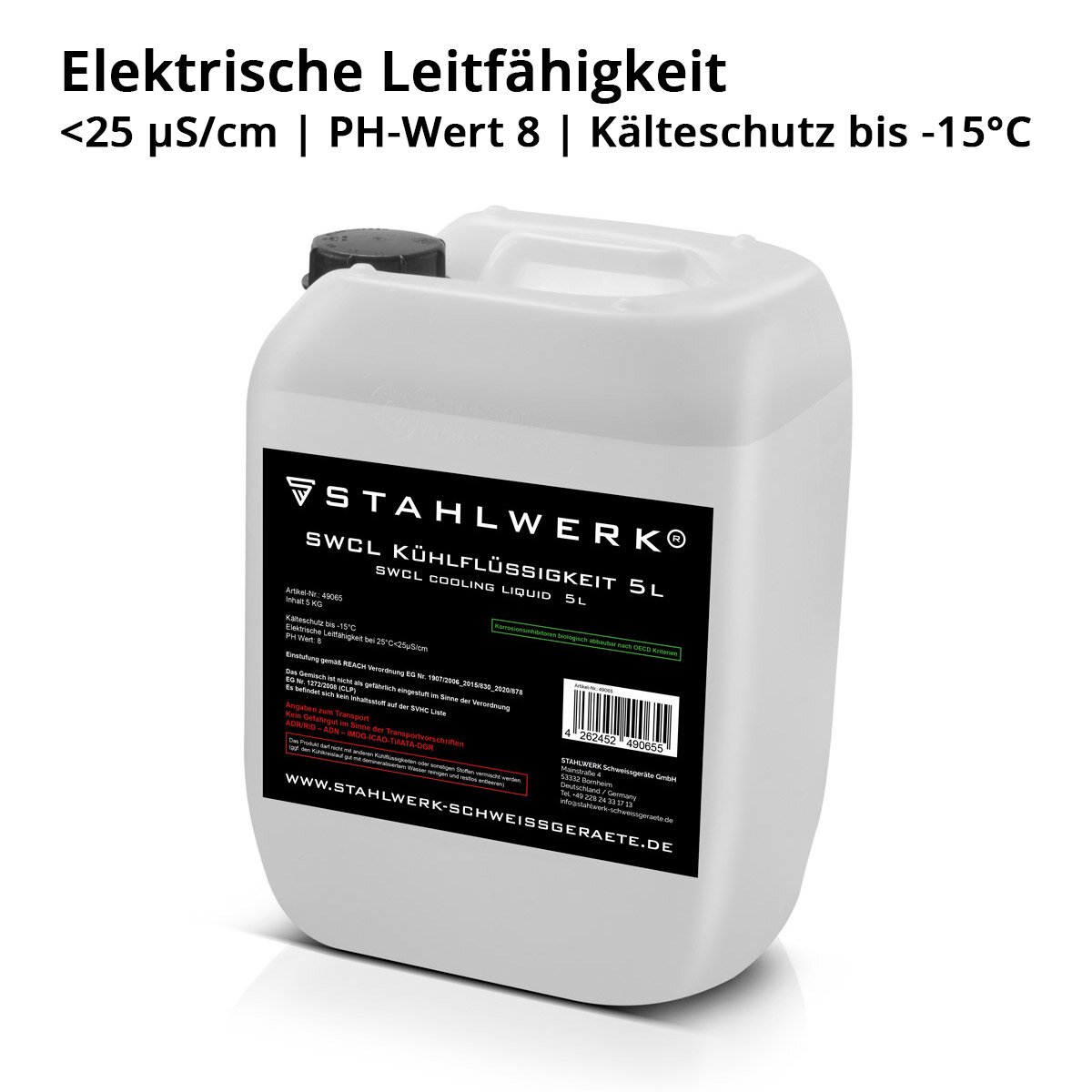 STAHLWERK SWCL Kühlflüssigkeit 5 l Schweißgerät Kühlmittel Kühlwasser ...