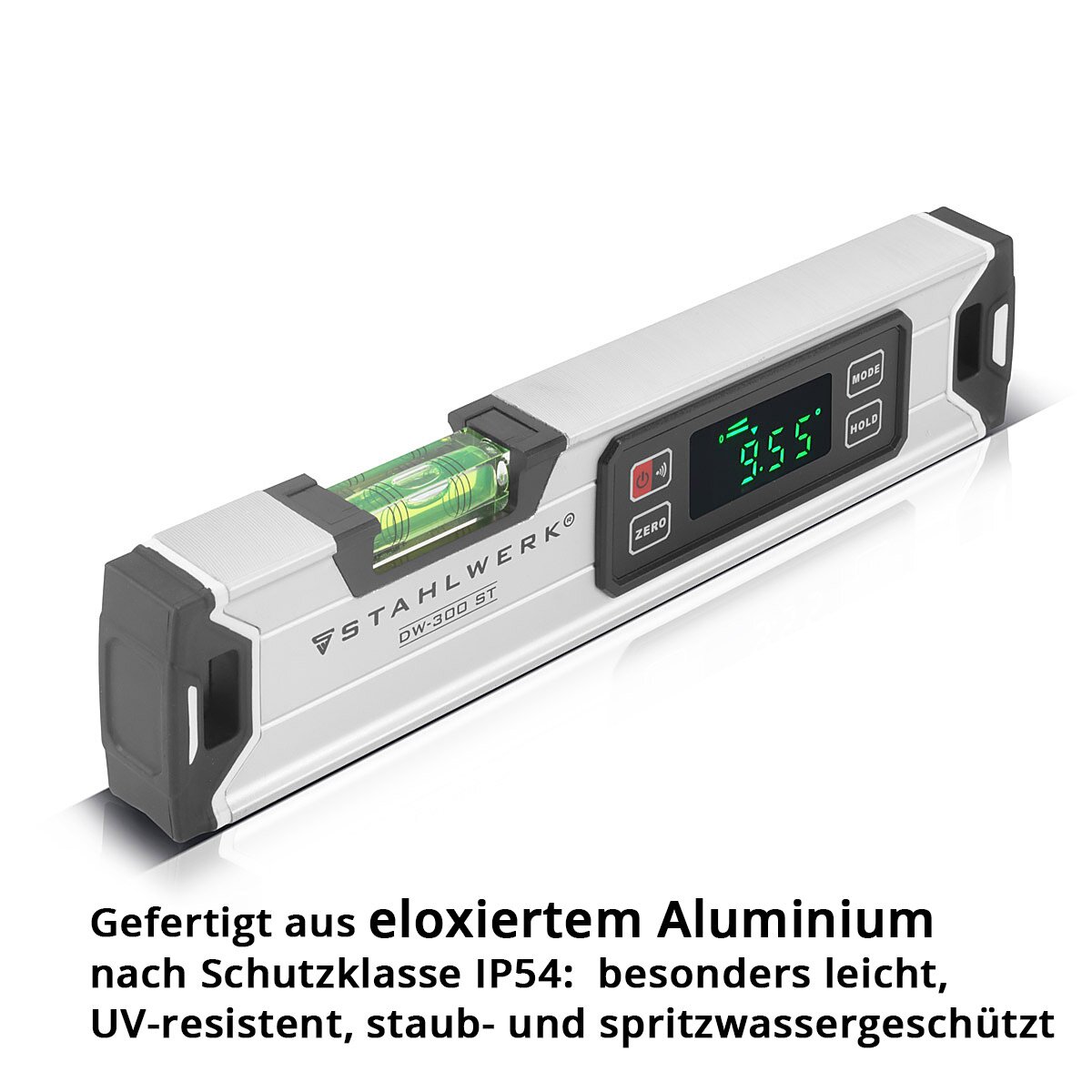 STAHLWERK Digitalt vattenpass 300 mm Vattenpass i aluminium Magnetisk ...