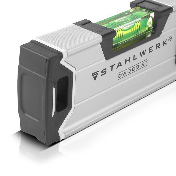 STAHLWERK Digitalt vaterpas 300 mm Aluminium vaterpas Magnetisk vinkel ...