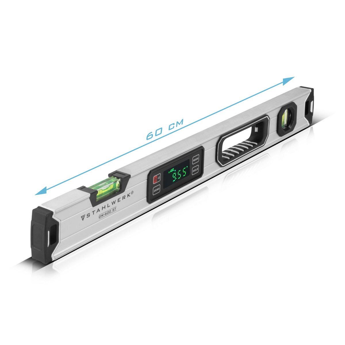 STAHLWERK Digitalt vattenpass 600 mm Vattenpass i aluminium Magnetisk ...