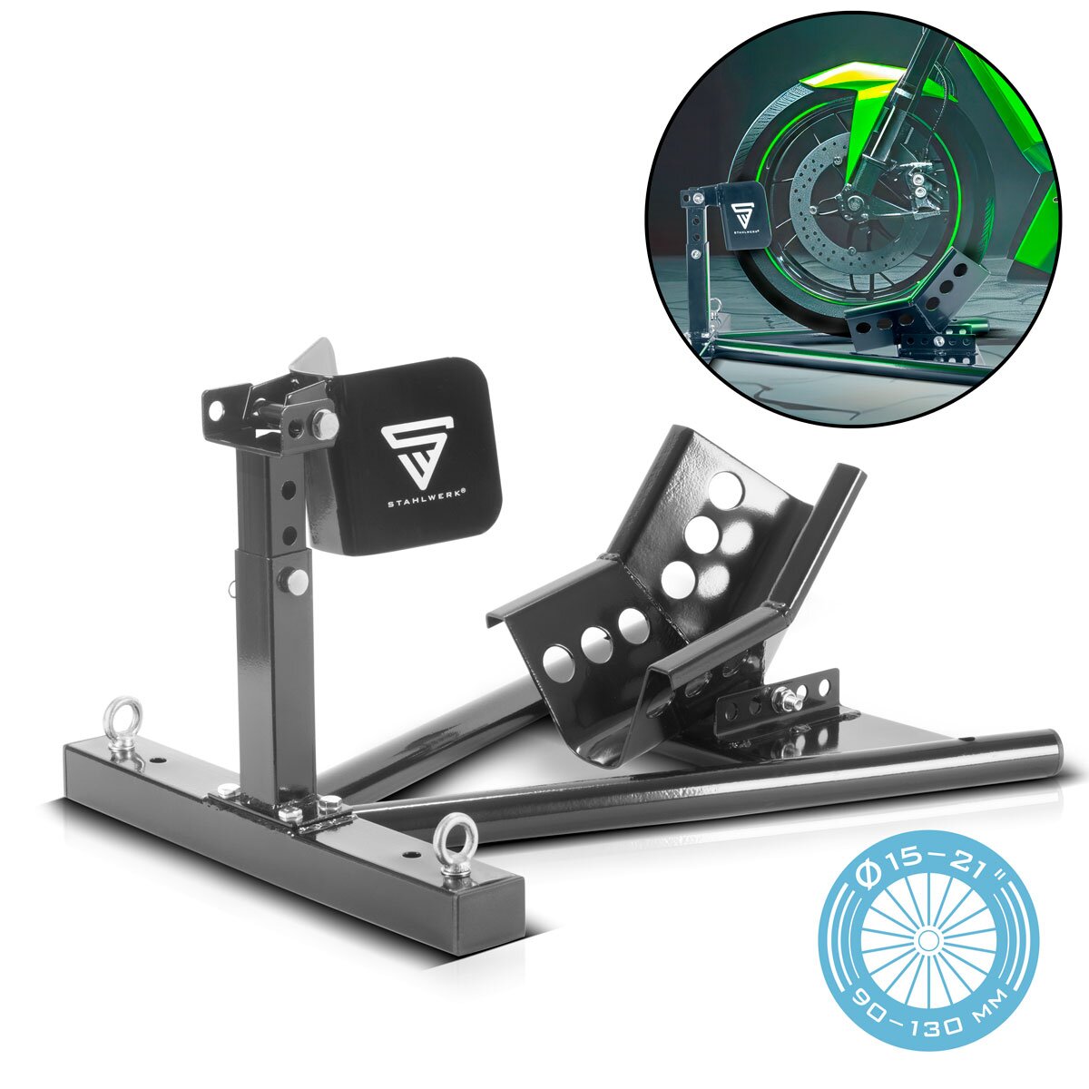 STAHLWERK Motorrad Montageständer Transportständer Motorradständer Mot ...