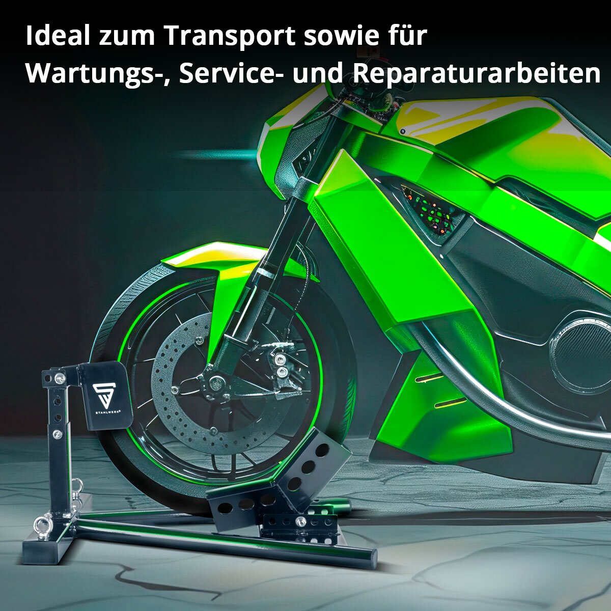 STAHLWERK Motorrad Montageständer Transportständer Motorradständer Mot ...