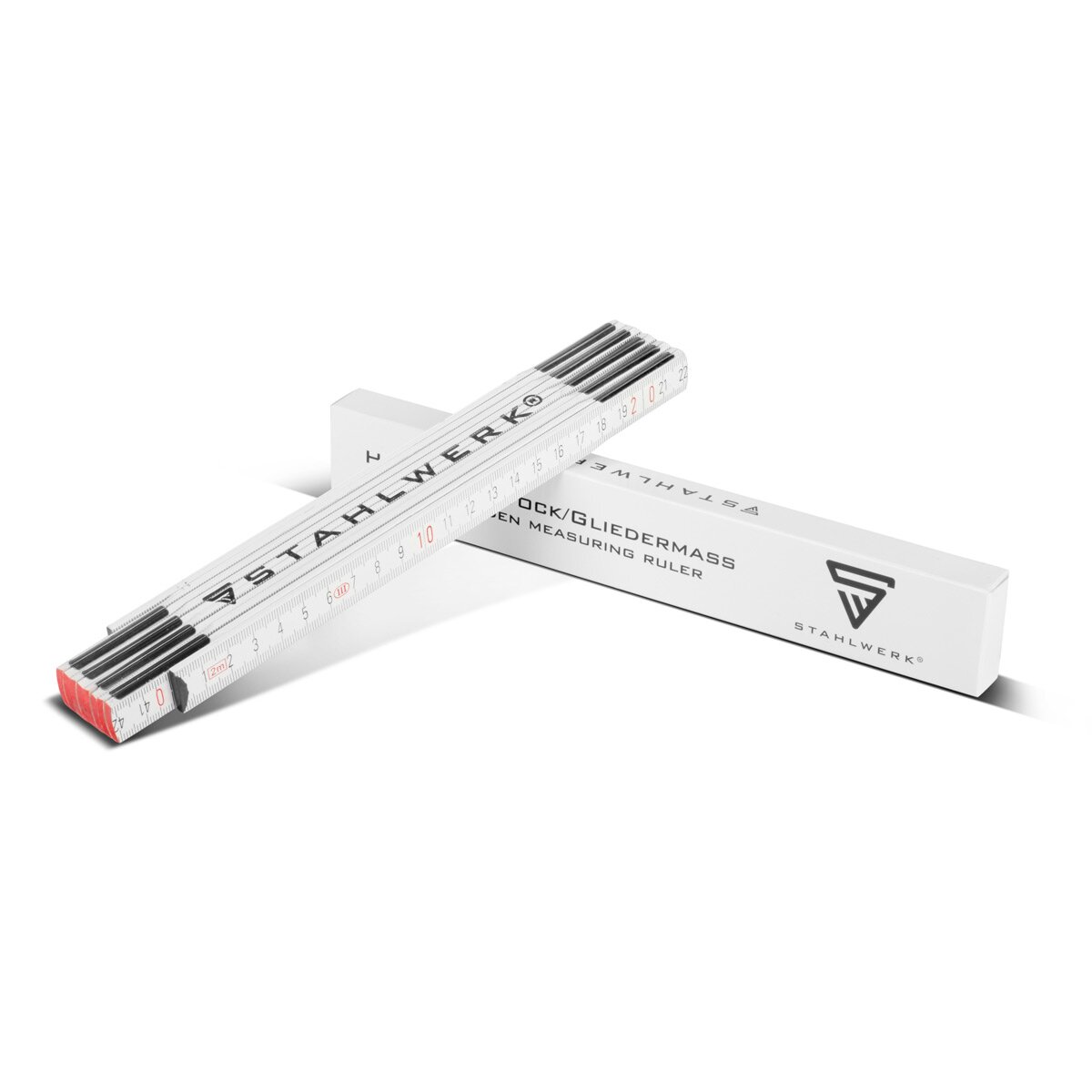STAHLWERK folding rule 2 meter wooden folding ruler yardstick yardstic ...