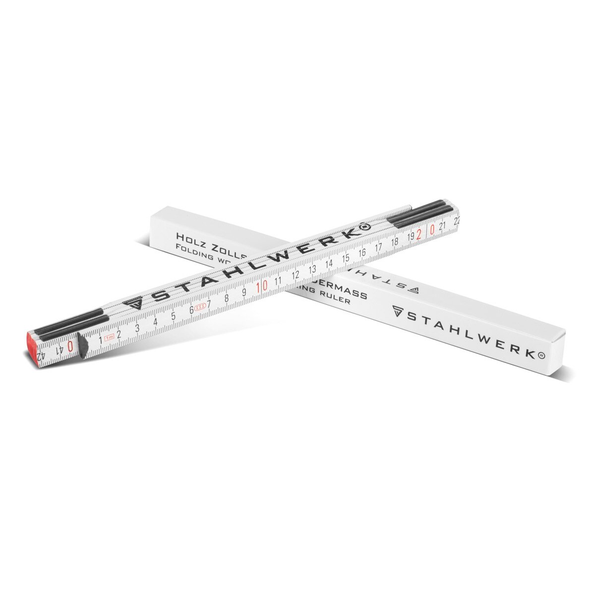 STAHLWERK folding rule 1 meter wooden folding ruler yardstick yardstic ...