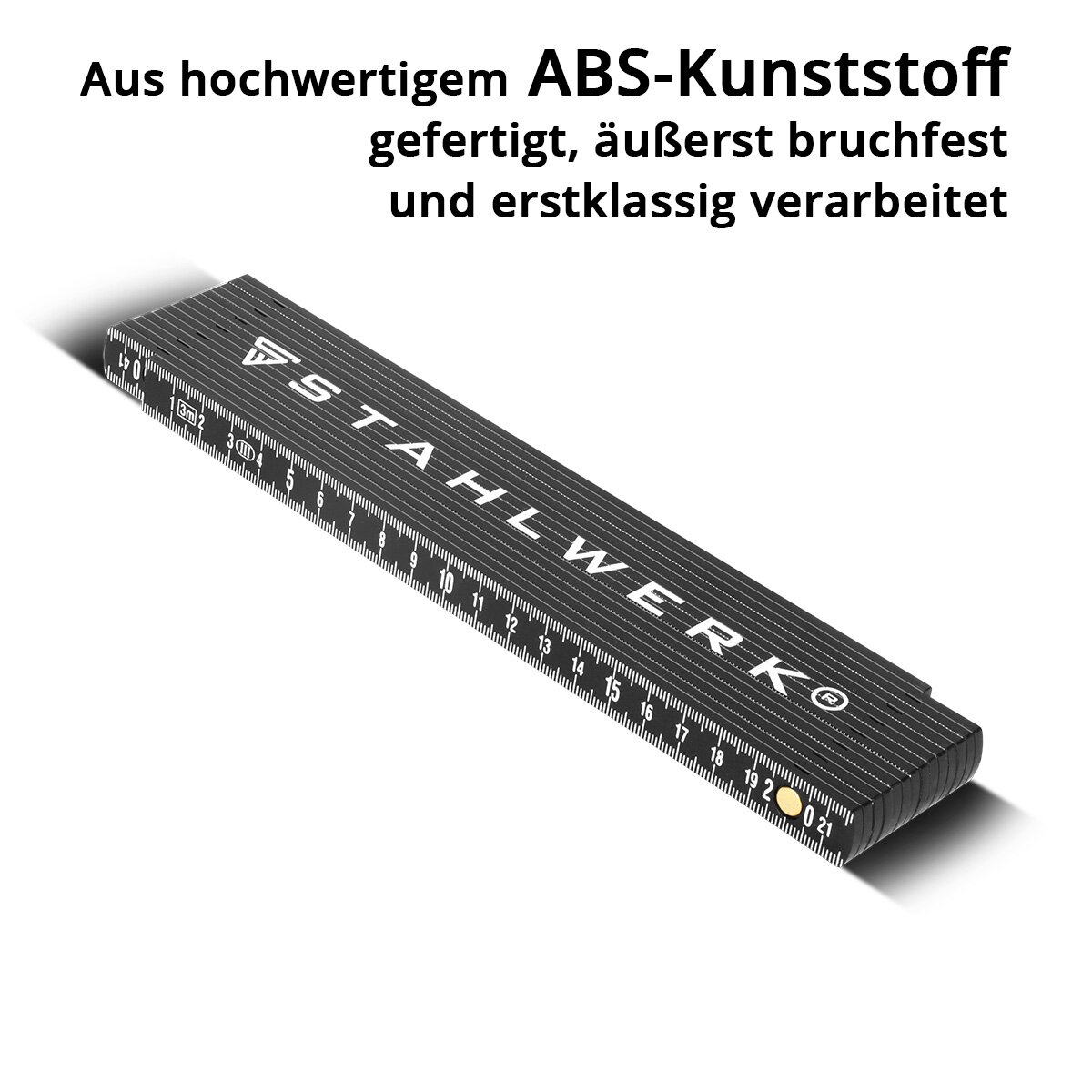 STAHLWERK folding rule set of 3 3 meter plastic folding ruler folding ...