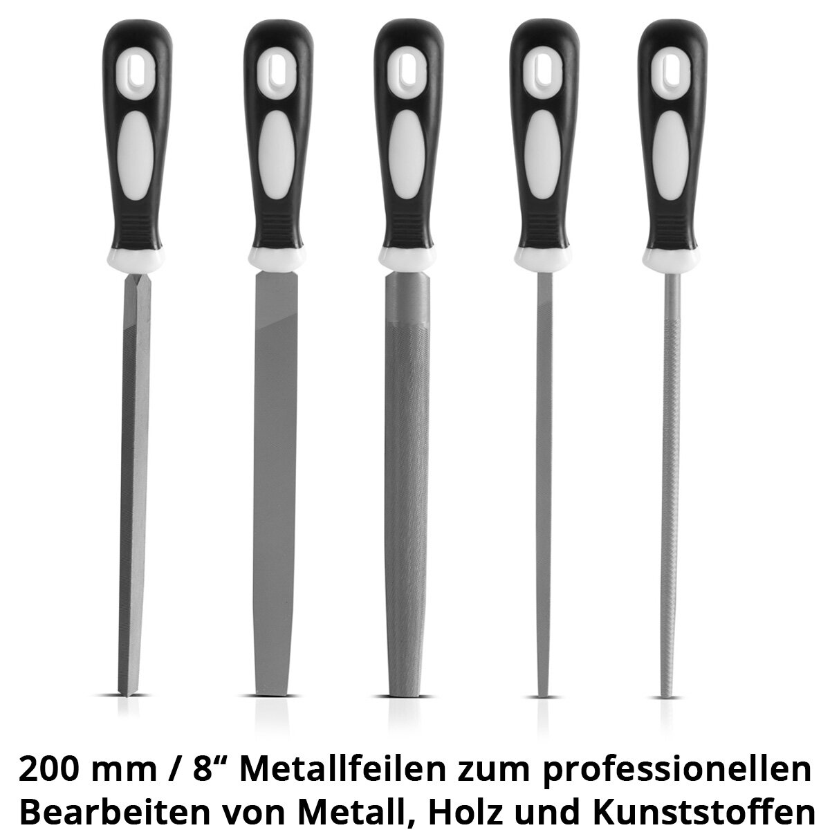 STAHLWERK steel files set of 5 200 mm 8" rasp set metal files workshop ...