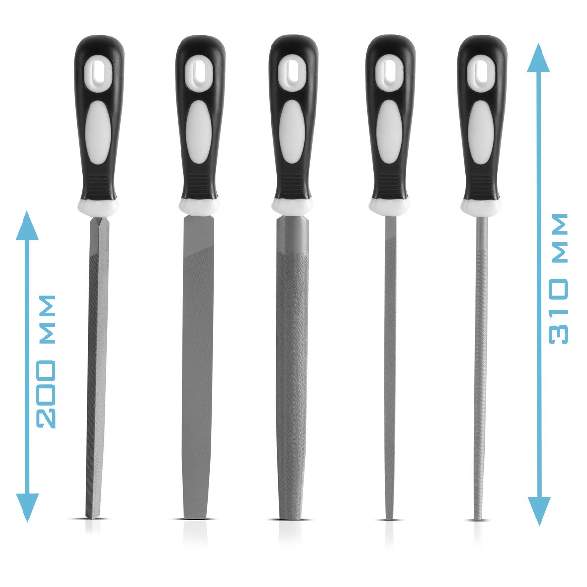 STAHLWERK steel files set of 5 200 mm 8" rasp set metal files workshop ...