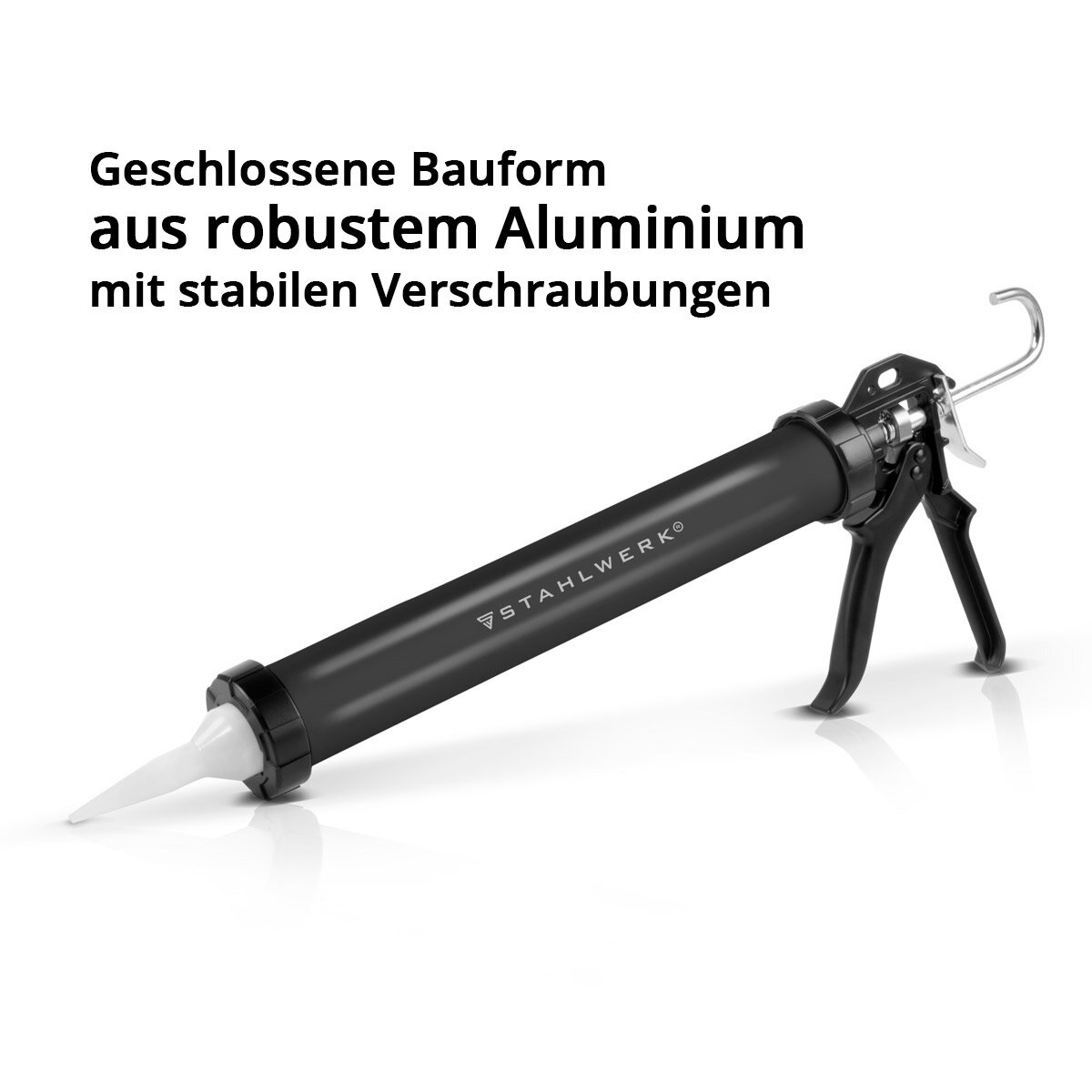 STAHLWERK silicone gun 600 ml aluminum silicone gun acrylic gun cartri ...