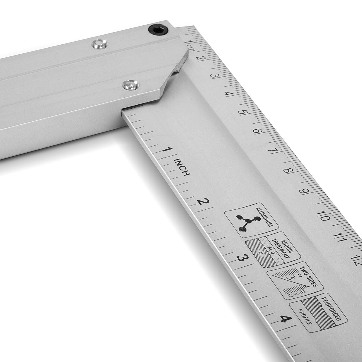 STAHLWERK aluminum stop angle set of 3 400 mm measuring angle carpente ...