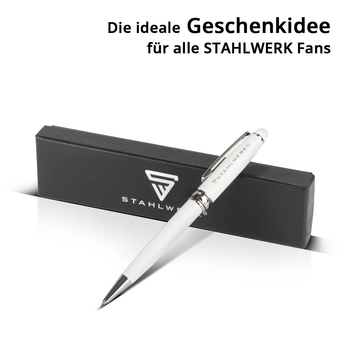 STAHLWERK Kugelschreiber mit Gravur Premium Kugelschreiber Stift Kuli ...