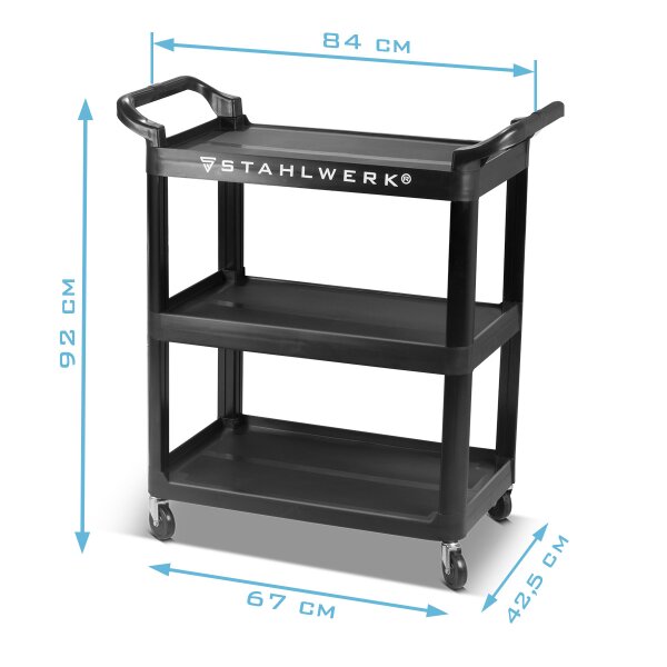 STAHLWERK tool trolley 100 kg trolley Assembly trolley Transport troll ...