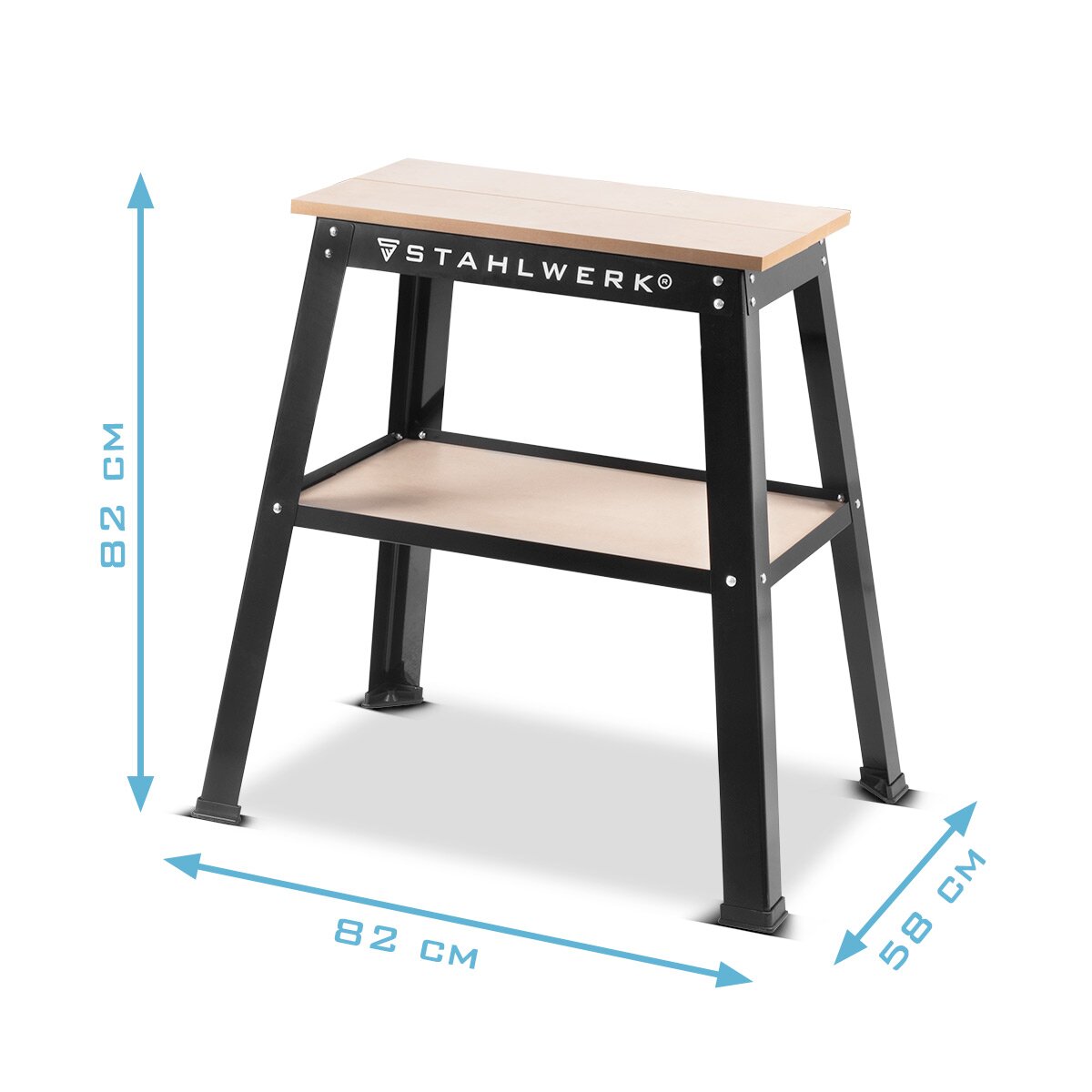 STAHLWERK universal machine stand 225 kg machine table machine base fr ...