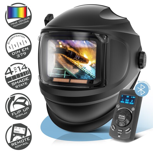STAHLWERK automatic welding helmet MASTER welding mask with remote con ...
