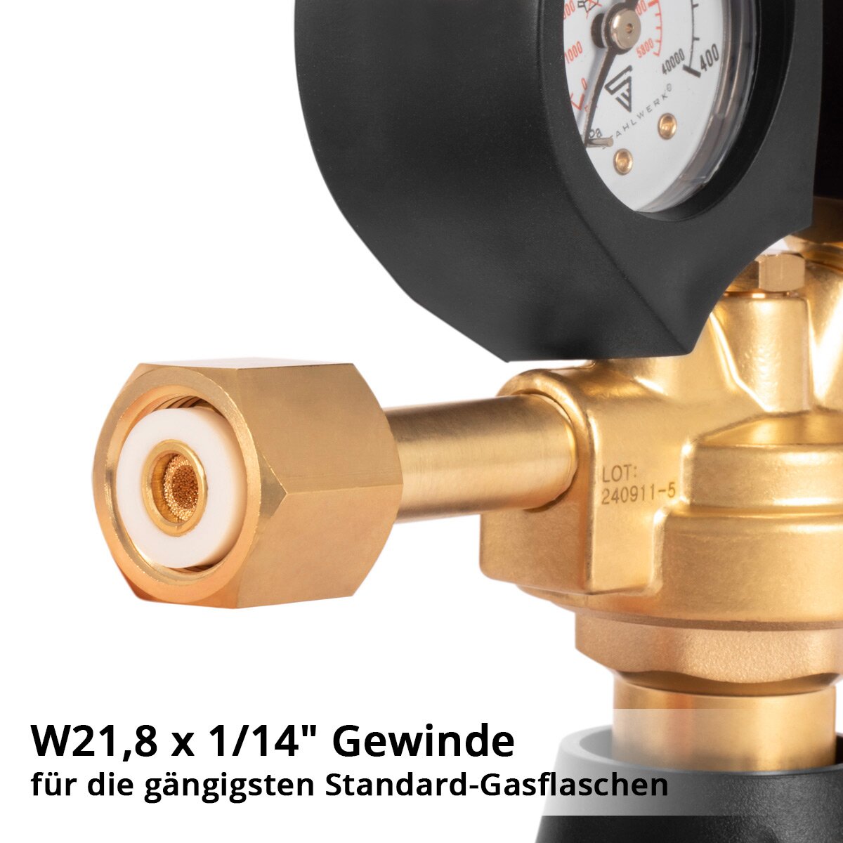 STAHLWERK pressure reducer 300 bar gas cylinder pressure regulator for ...