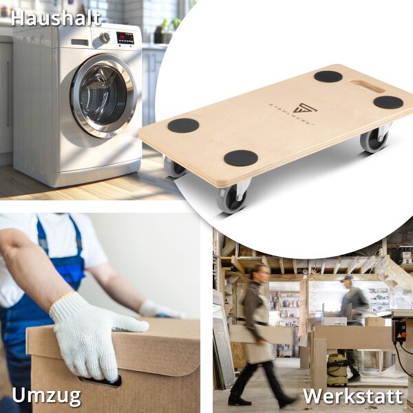 STAHLWERK trolley up to 250 kg 58x29 cm Transport trolley Rolling boar ...