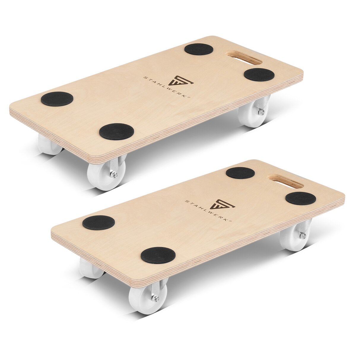 STAHLWERK trolley set of 2 up to 250 kg 58x29 cm Transport trolley Rol ...