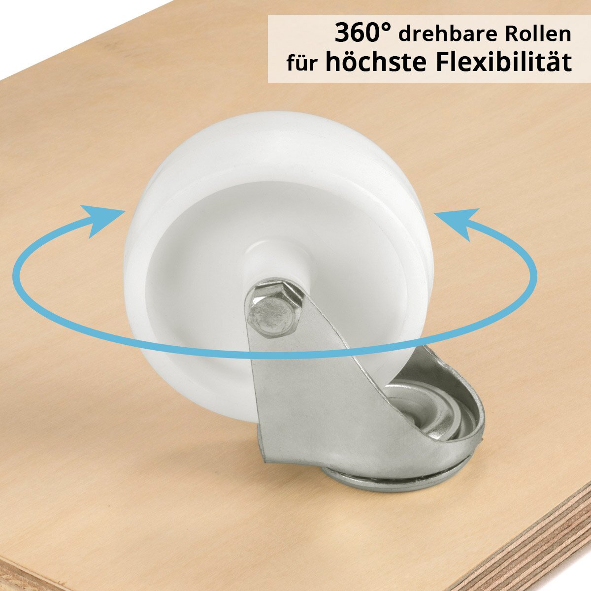 STAHLWERK Rollwagen 4er Set bis 250 kg 58x29 cm Transportroller Rollbr ...