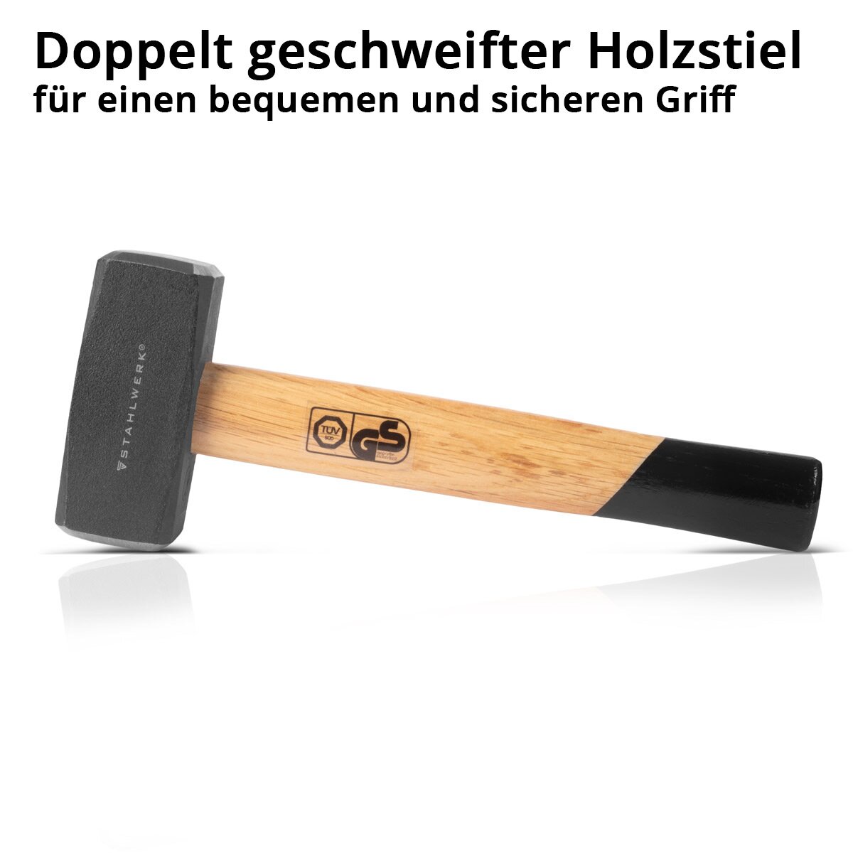 STAHLWERK sledge hammer 1500g Carbon steel plate hammer Wooden handle ...