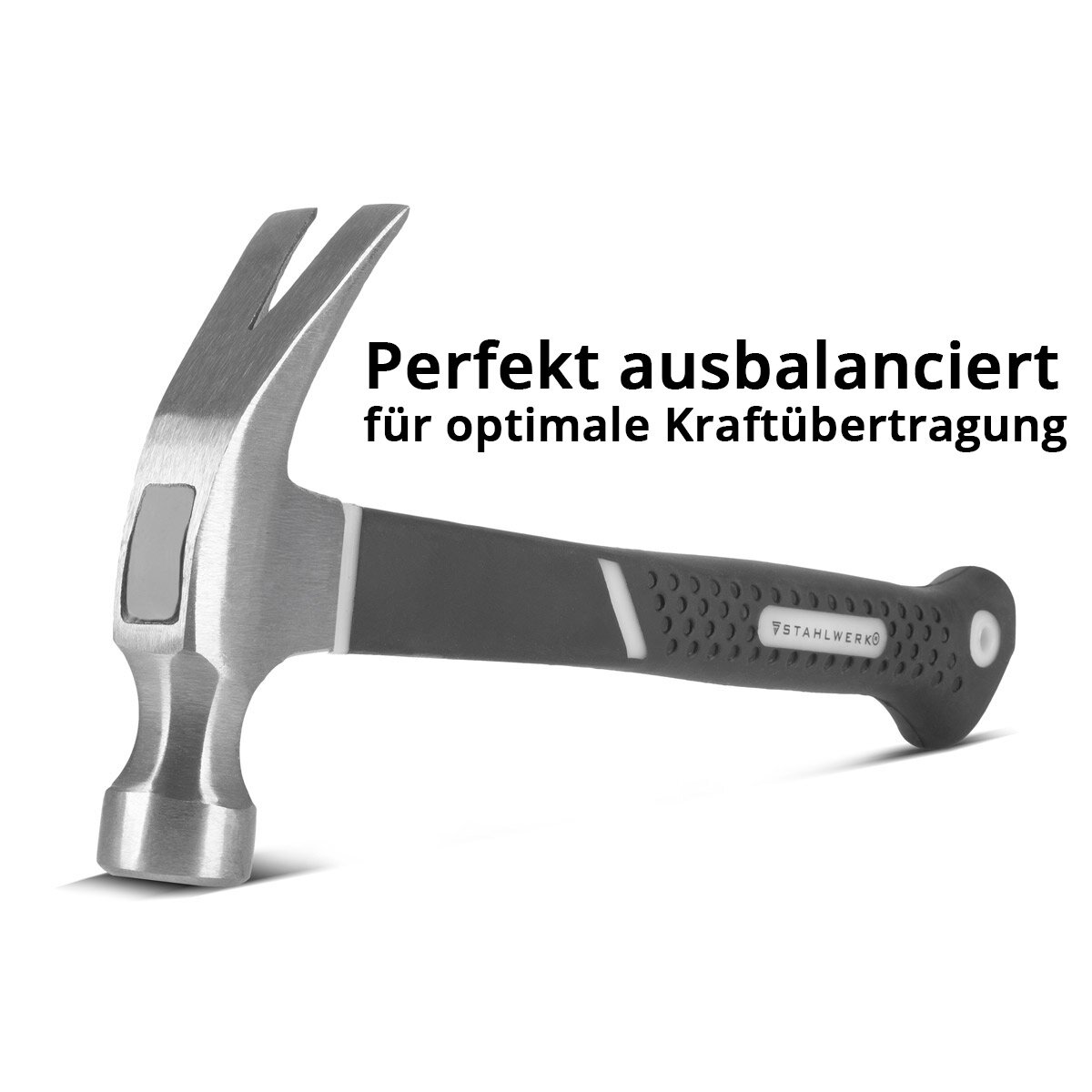 STAHLWERK claw hammer 570 g Carpenter's hammer made of carbon steel wi ...
