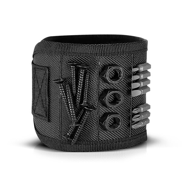 STAHLWERK Magnet Armband für Heim- und Handwerker mit Klettverschluss ...