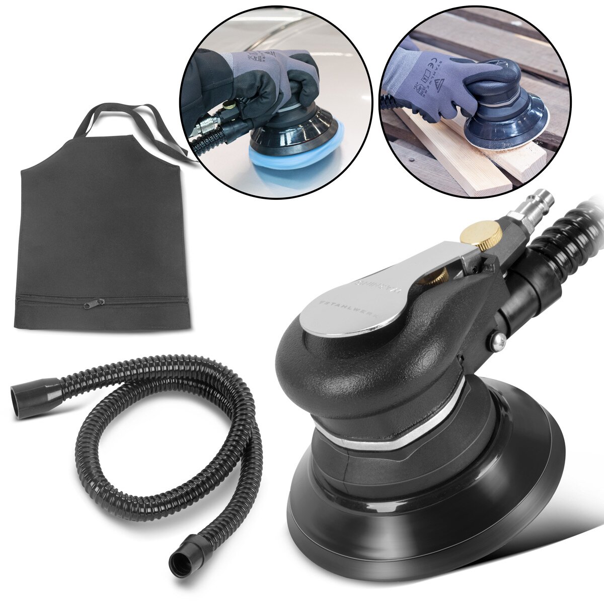 STAHLWERK DES-125 ST trykluft excentersliber 125 mm, 36,99