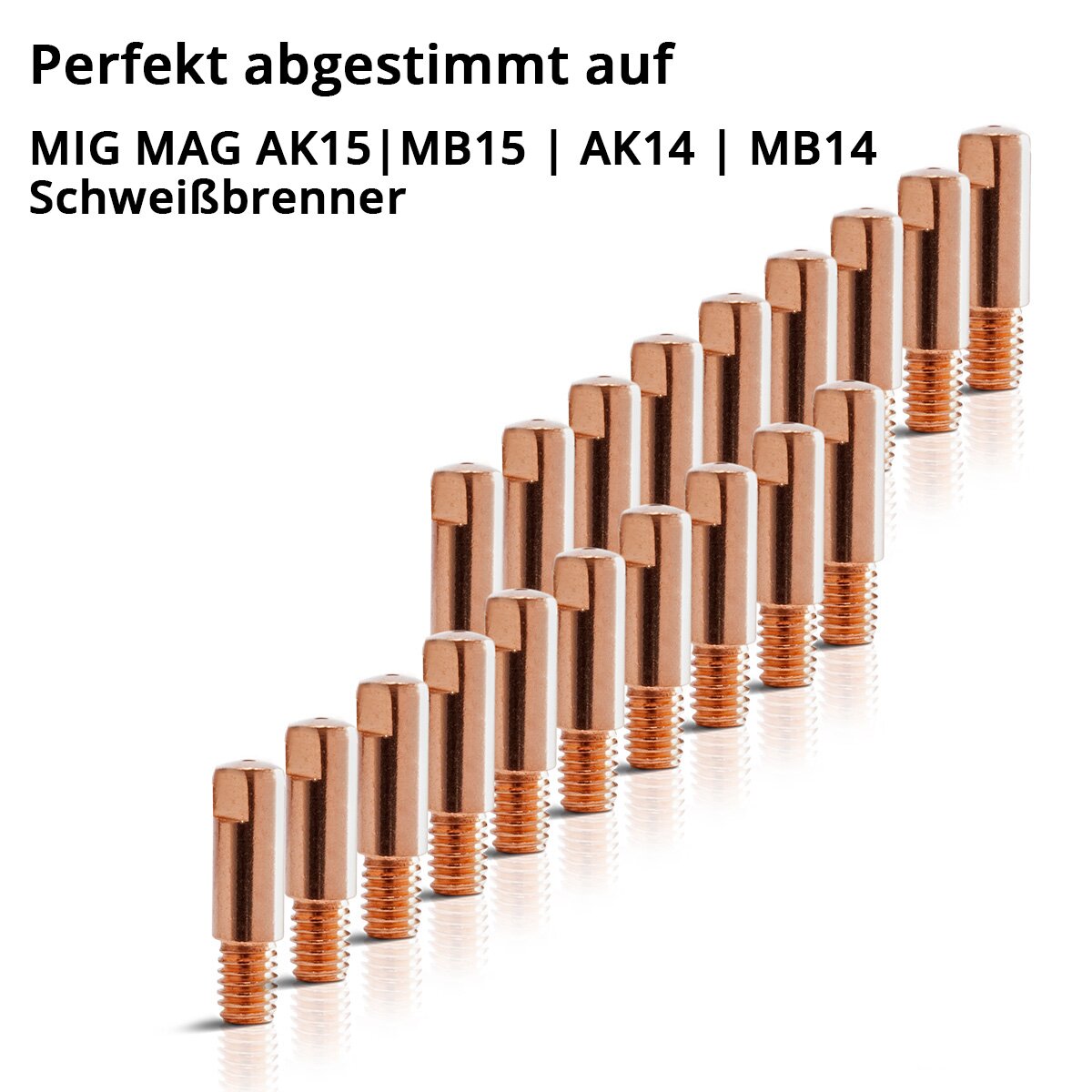 STAHLWERK MIG MAG kontaktspetsar AK15 MB15 AK14 MB14 20 st 0,9 mm med ...